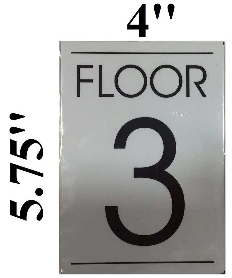 FLOOR NUMBER SIGN - 3TH FLOOR SIGN