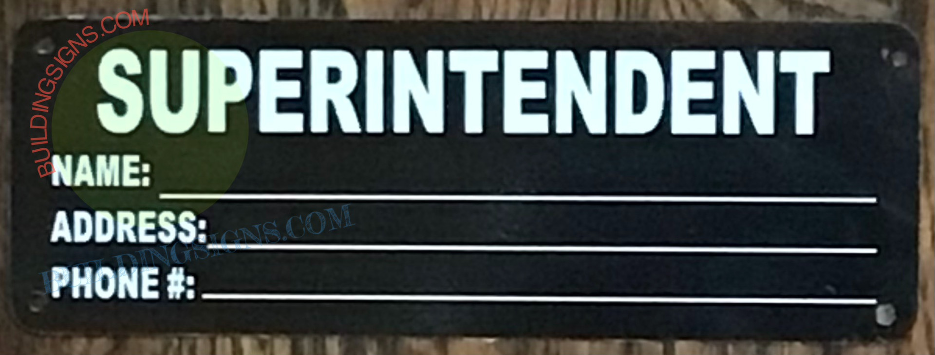 Superintendent Signs