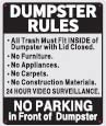 Dumpster signs