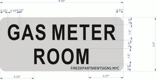 GAS METER ROOM SIGN BRUSHED ALUMINUM - The Mont Argent Line