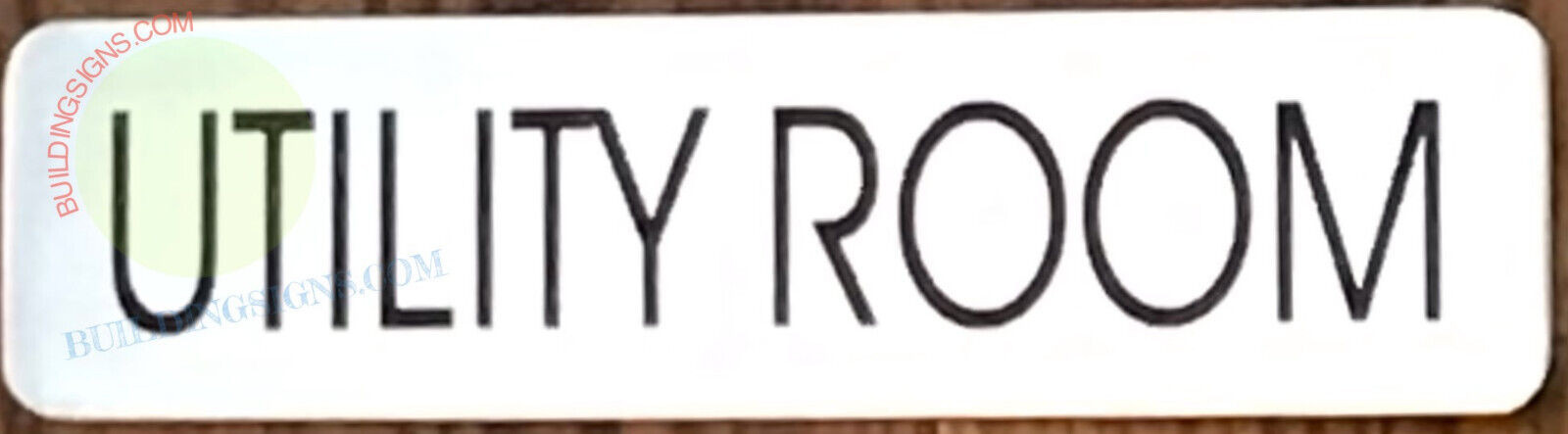 UTILITY ROOM SIGN (2x7.75, SILVER, ALUMINUM)