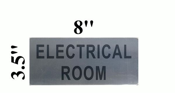 ELECTRICAL ROOM SIGN BRUSHED ALUMINUM - The Mont Argent Line