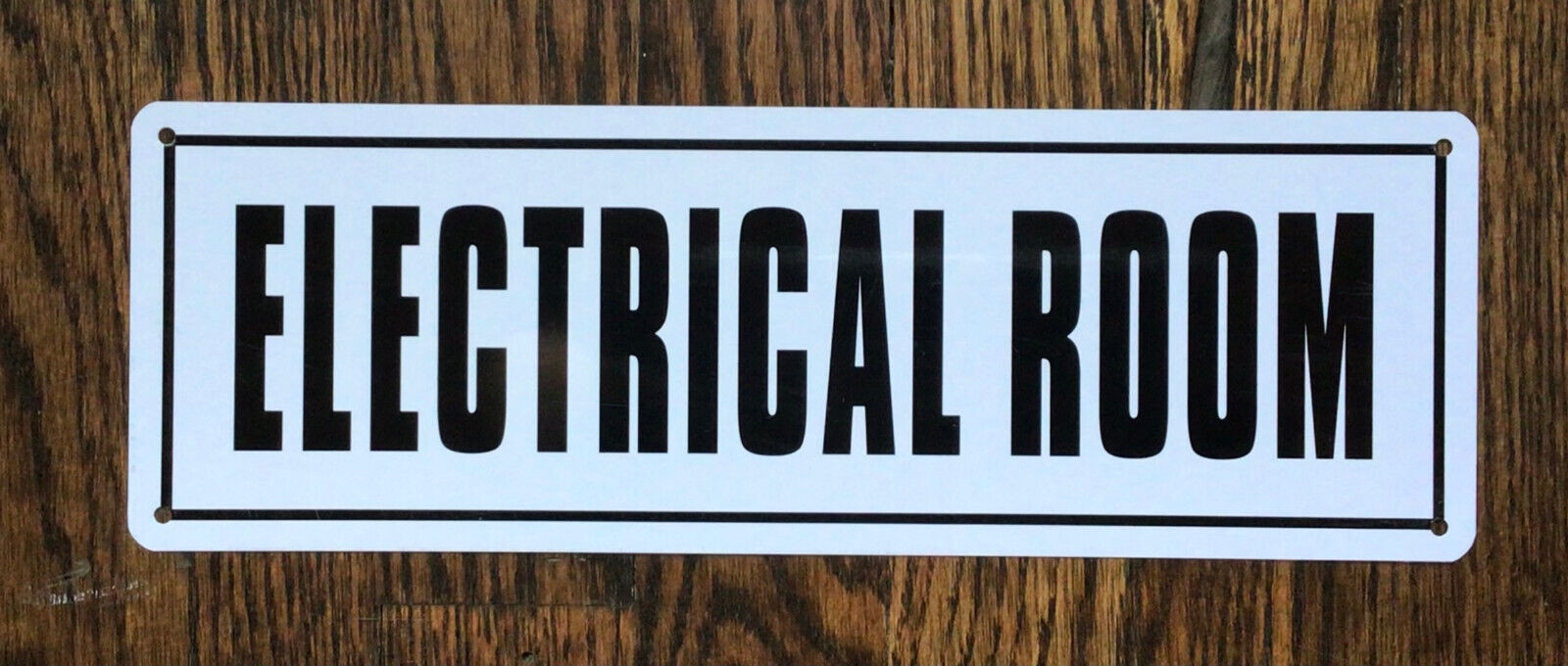 ELECTRICAL ROOM SIGN (2X11.75, SILVER BACKGROUND, ALUMINUM)