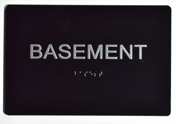 BASEMENT SIGN - BLACK