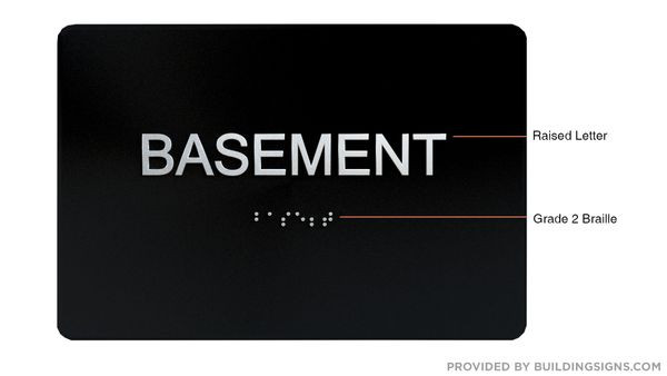 BASEMENT SIGN - BLACK