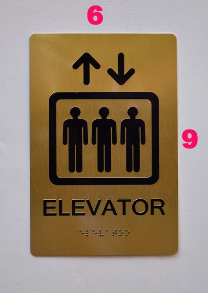 Elevator Sign -Tactile Signs Tactile Signs ADA-- THE SENSATION LINE