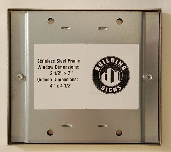 ELEVATOR FRAME STAINLESS STEEL (ELEVATOR CERTIFICATE FRAMES)