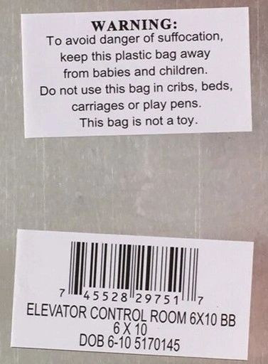 ELEVATOR CONTROL ROOM SIGN (BLACK, ALUMINUM SIGNS)