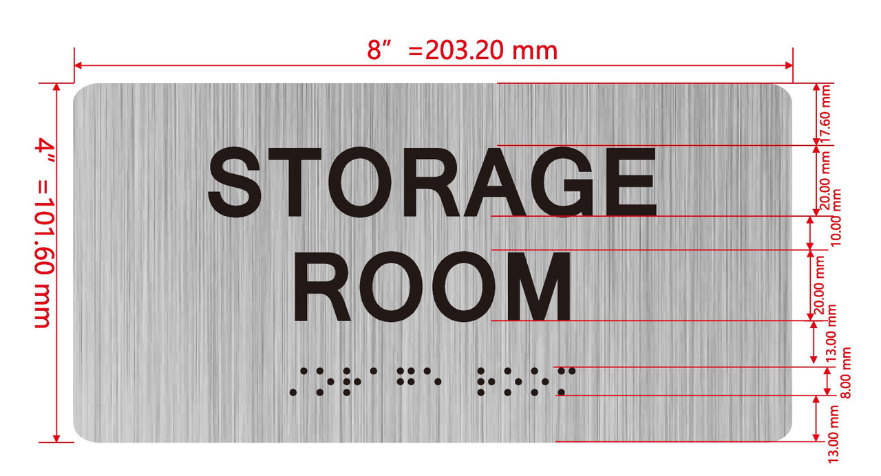 Storage room signs
