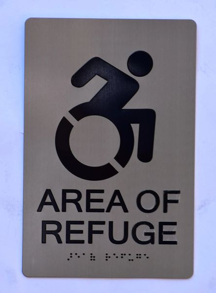 AREA OF REFUGE SIGNTactile Signs