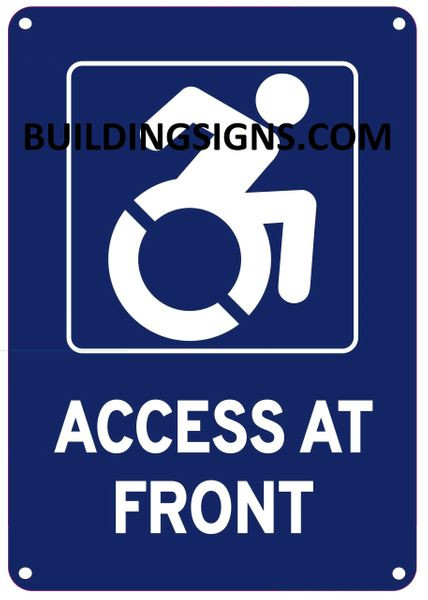 ACCESS AT FRONT SIGN- The Pour Tous Blue LINE