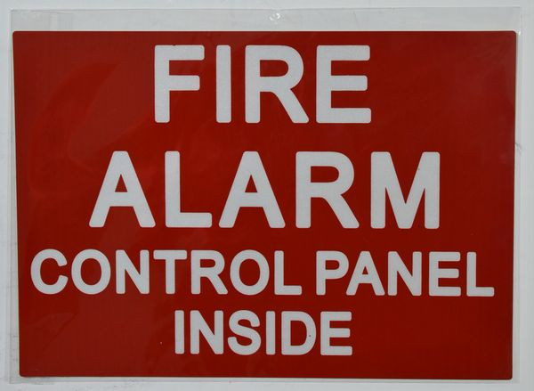 FIRE ALARM CONTROL PANEL INSIDE Sign (Sticker)