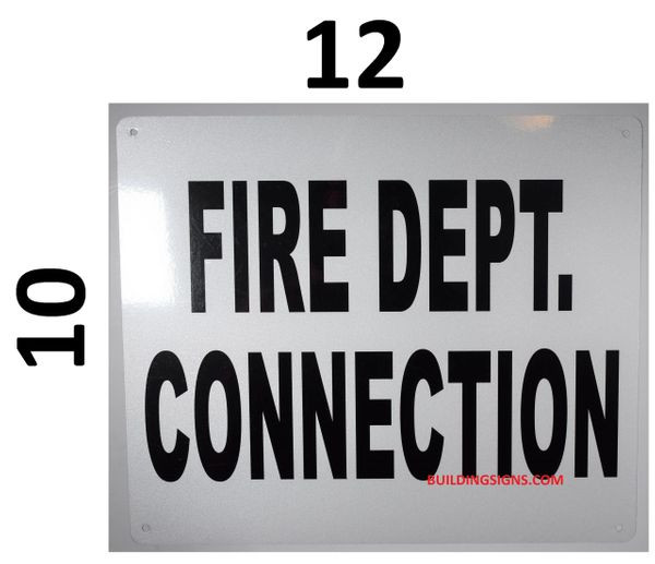 FIRE DEPARTMENT CONNECTION Sign