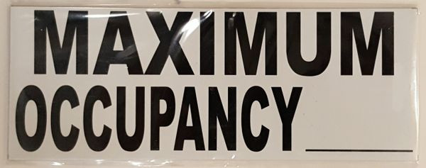 MAXIMUM OCCUPANCY Sign PURE