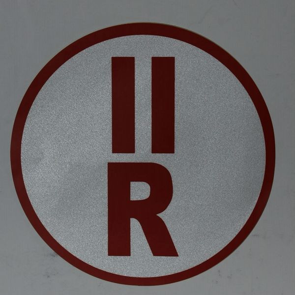 ROOF TRUSS IDENTIFICATION SIGN-TYPE II (STICKER, CIRCLE ) WHITE