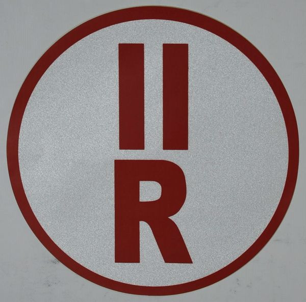 ROOF TRUSS IDENTIFICATION SIGN-TYPE II (STICKER, CIRCLE ) WHITE