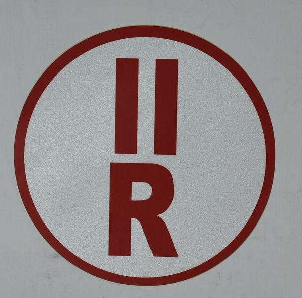 ROOF TRUSS IDENTIFICATION SIGN-TYPE II (STICKER, CIRCLE ) WHITE