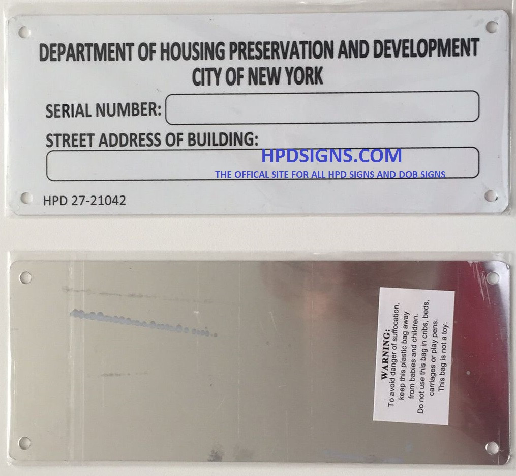 HPD SERIAL NUMBER SIGN HMC §27-2104