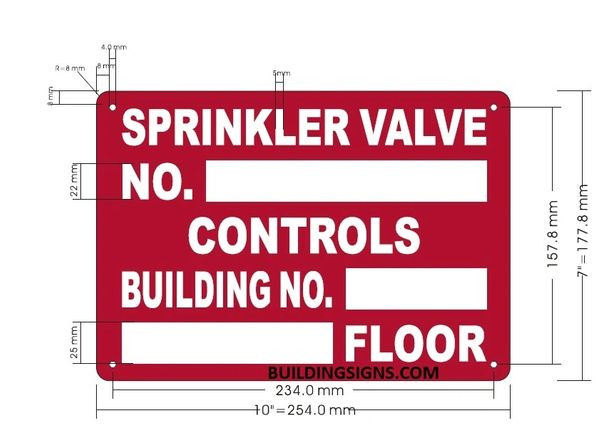 SPRINKLER VALVE REGISTRATION NUMBER Sign