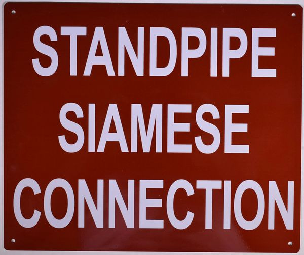 STANDPIPE SIAMESE CONNECTION SIGN
