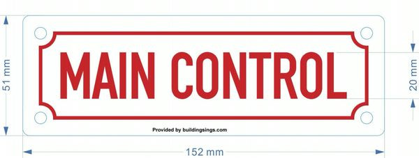 MAIN CONTROL Sign