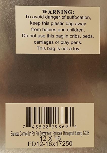 SIAMESE CONNECTION FOR FIRE DEPARTMENT Sign