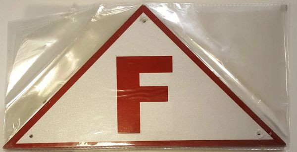 FLOOR TRUSS IDENTIFICATION SIGN- REFLECTIVE !!! (ALUMINUM SIGNS WHITE)