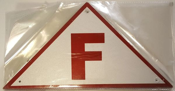 FLOOR TRUSS IDENTIFICATION SIGN- REFLECTIVE !!! (ALUMINUM SIGNS WHITE)