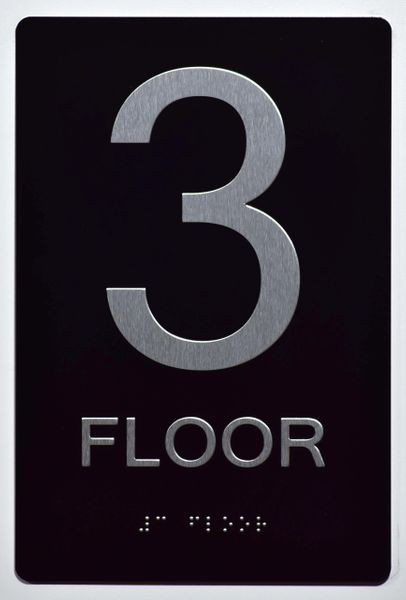 3rd FLOOR SIGN ADA -Tactile Signs