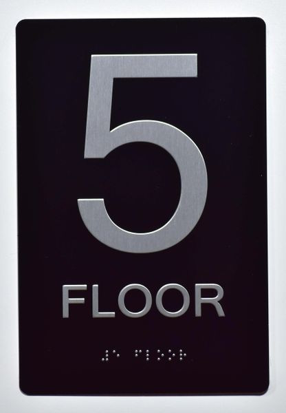 5th FLOOR SIGN ADA -Tactile Signs