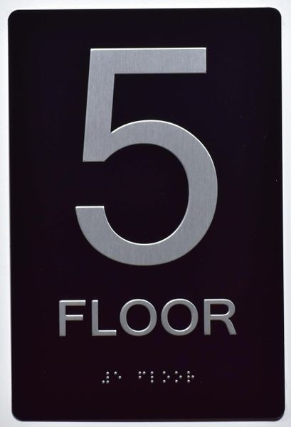 5th FLOOR SIGN ADA -Tactile Signs