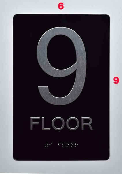 9th FLOOR SIGN ADA -Tactile Signs
