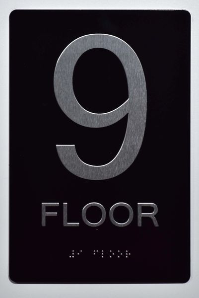 9th FLOOR SIGN ADA -Tactile Signs