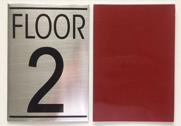 FLOOR NUMBER TWO (2) Sign
