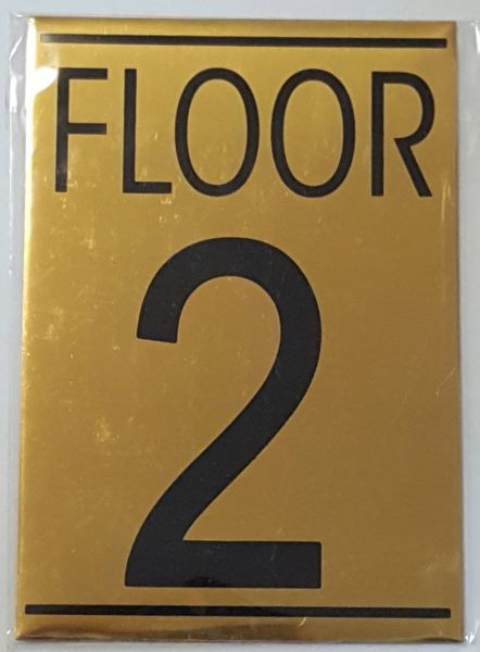 FLOOR NUMBER TWO (2) Sign