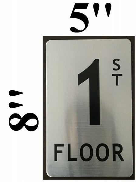 FLOOR NUMBER Sign - 1ST FLOOR Sign