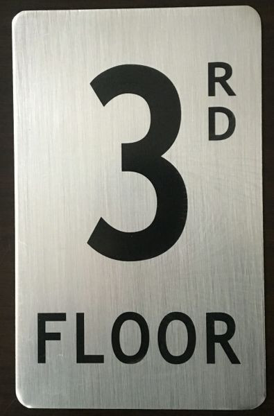FLOOR NUMBER Sign -RD FLOOR Sign