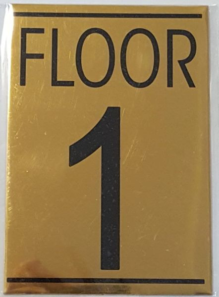 FLOOR NUMBER ONE (1) Sign