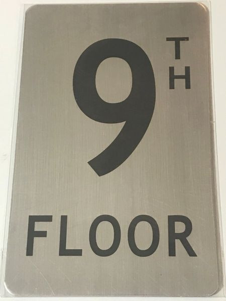 FLOOR NUMBER Sign - 9TH FLOOR Sign