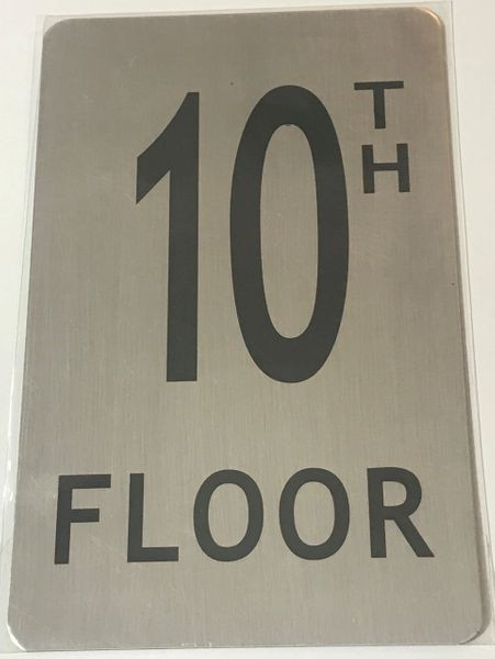 FLOOR NUMBER Sign - 10TH FLOOR Sign