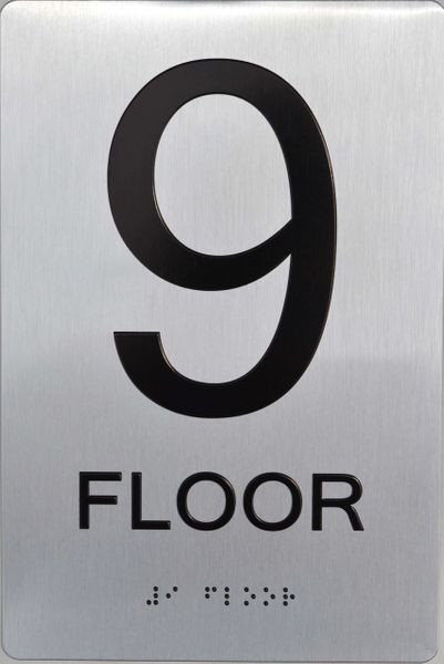 9th FLOOR ADA Sign -Tactile Signs The sensation line