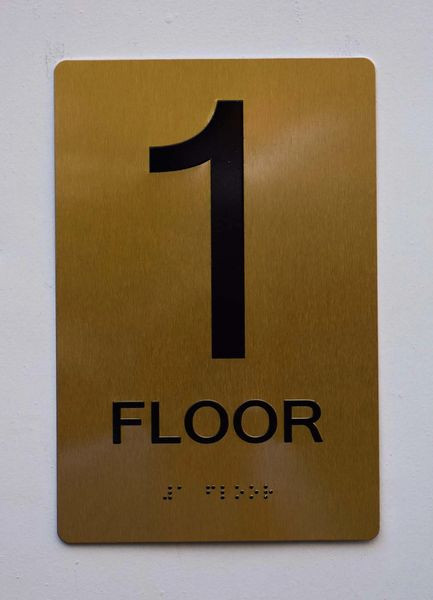 1ST FLOOR SIGN ADA Tactile Signs