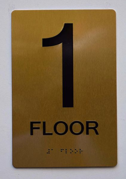 1ST FLOOR SIGN ADA Tactile Signs