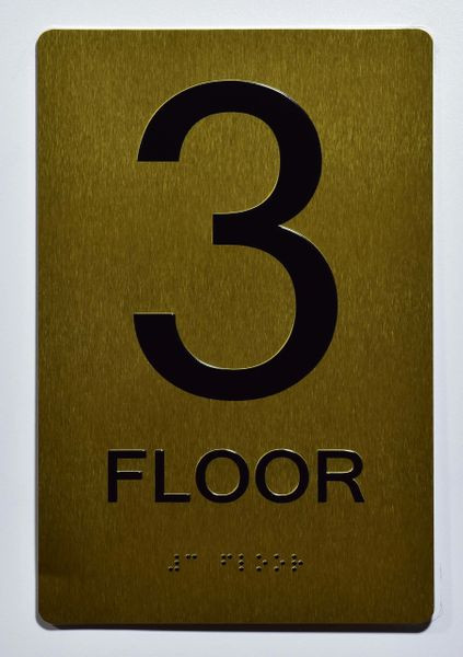3rd FLOOR SIGN ADA -Tactile Signs