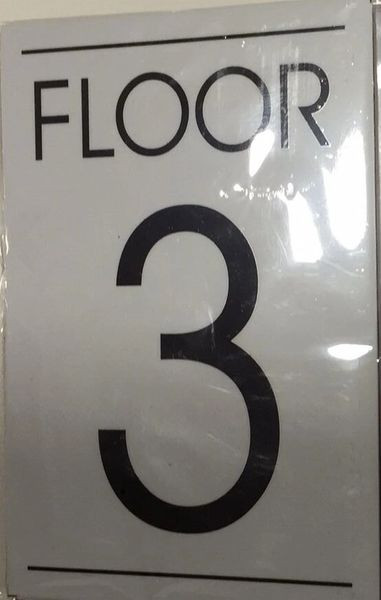 FLOOR NUMBER THREE (3) Sign
