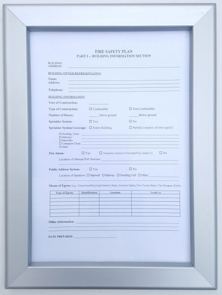 Fire Safety Plan Frame