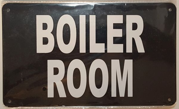 BOILER ROOM SIGN BLACK