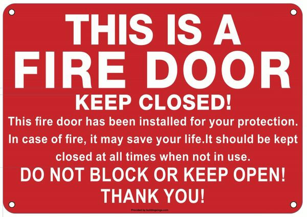 FIRE DOOR SIGN