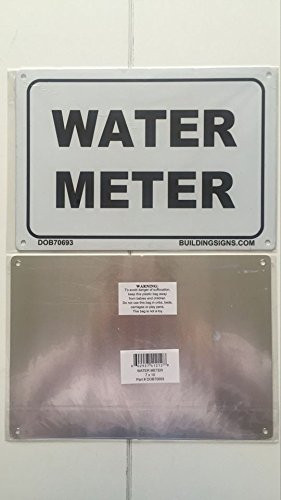 WATER METER SIGN (WHITE ALUMINIUM )