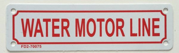 WATER MOTOR LINE SIGN